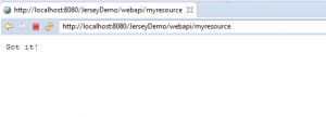 Jersey-quickstart-archetype Hello World Application Example