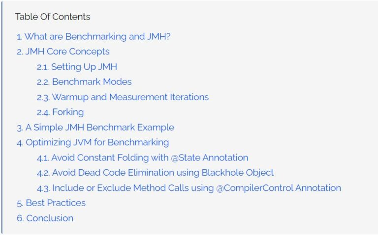 JMH - Java Microbenchmark Harness