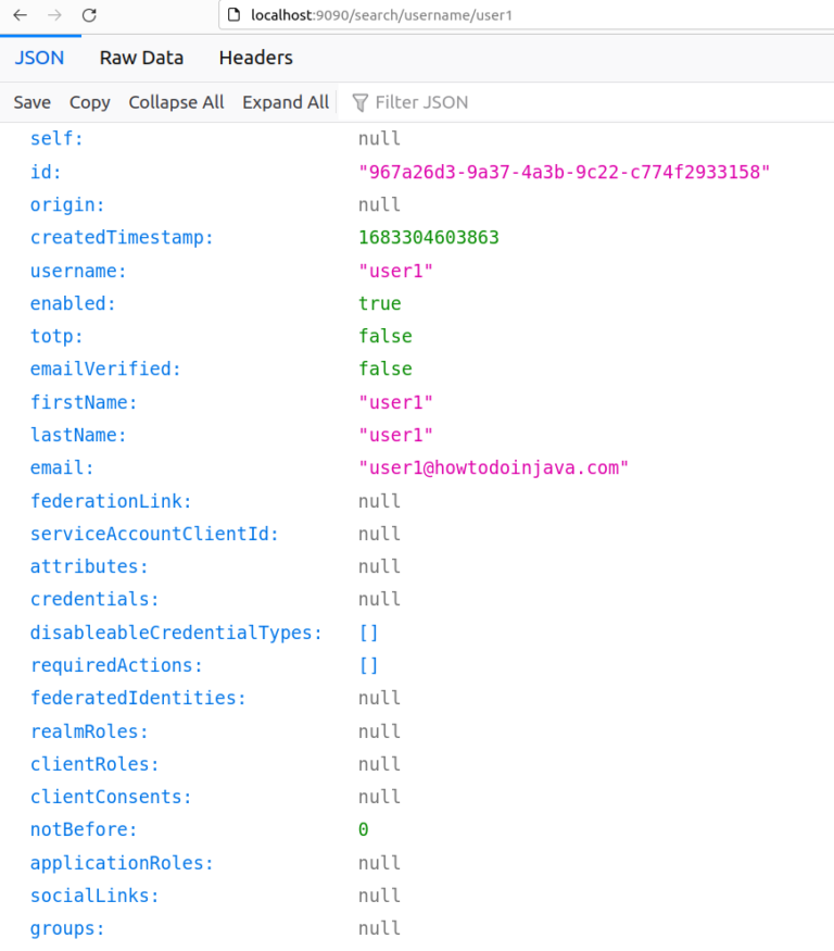 Search Users In Keycloak Using Admin Rest Apis